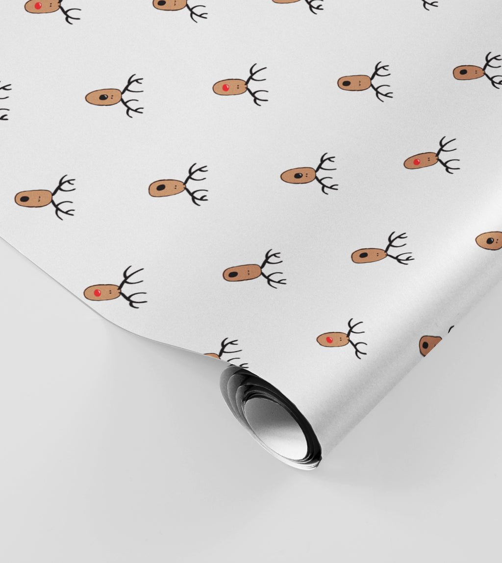 Reindeer wrapping paper - chestnut | Made Paper Co