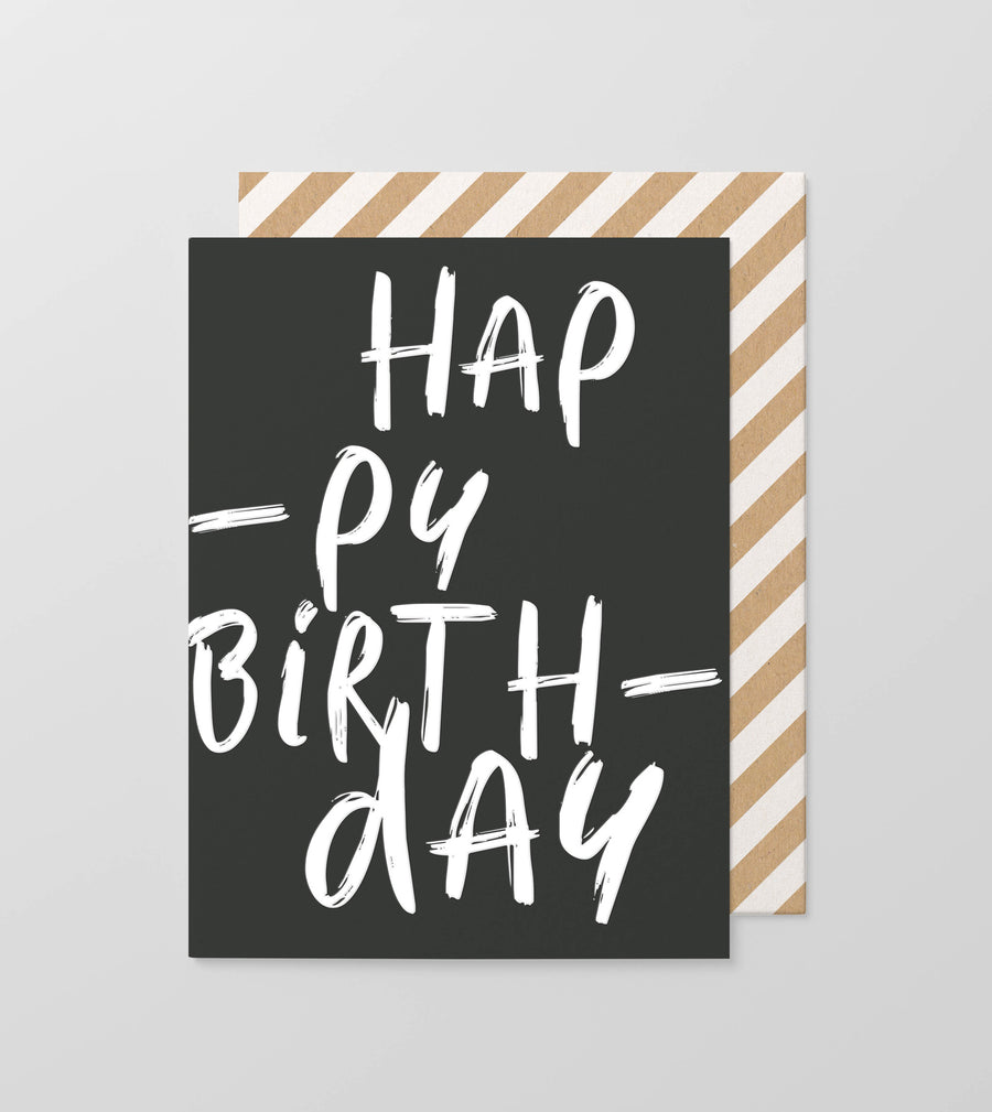 Hap-py Birth-day greeting card – Made Paper Co