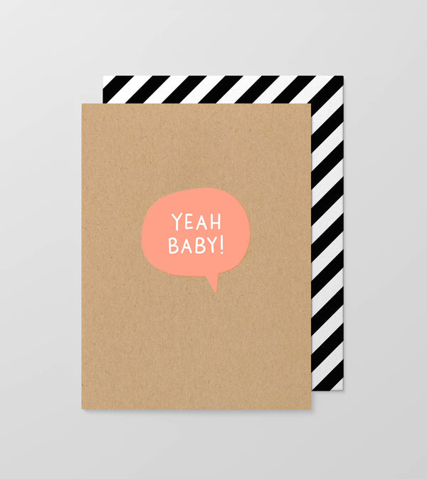 Yeah baby greeting card – Made Paper Co